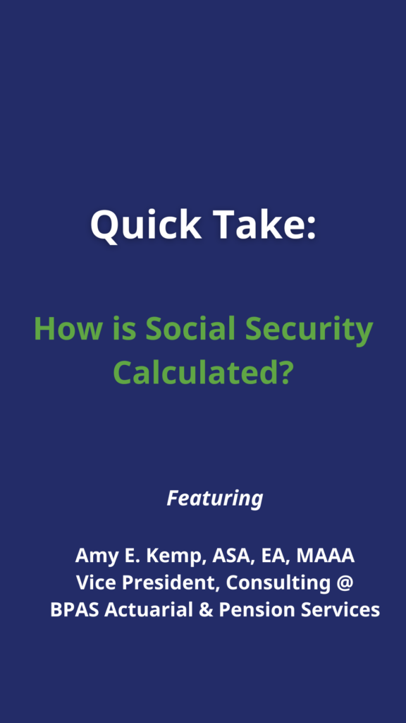 Quick Take Social Security Calculation - BPAS University